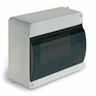 Щит навесной 6-8 мод. с дверцей, белый, /10шт/УПМ, IP40