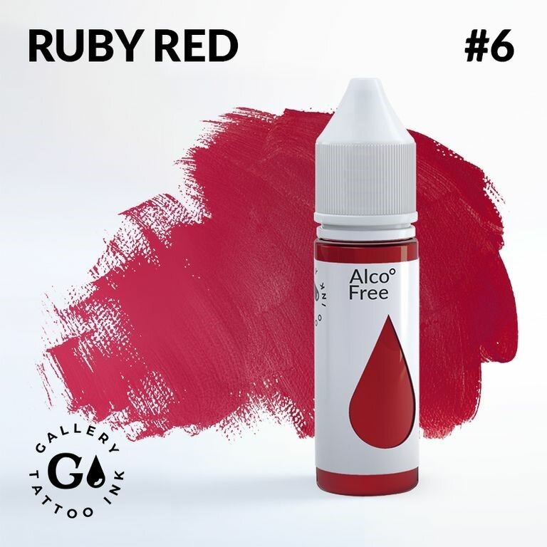 Краска для тату RUBY RED GALLERY TATTOO INK, 15мл — фото 1