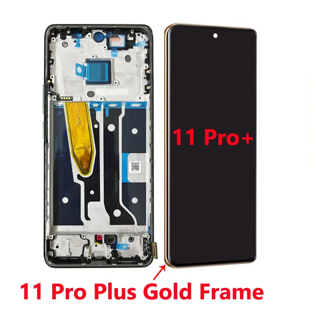 Для REALME 11 PRO ЖК-дисплей + замена сенсорного экрана в сборе для Realme 11 Pro +/Realme 11 Pro Plus RMX3771 ЖК-дисплей 11ProPlus Gold Frame