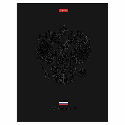 Блокнот А5 167х216 мм, 80 л, твёрдый, клетка, матовая ламинация, лак, блок 5 цв, HATBER, "Россия", 085282, 80ББ5лолВ130989