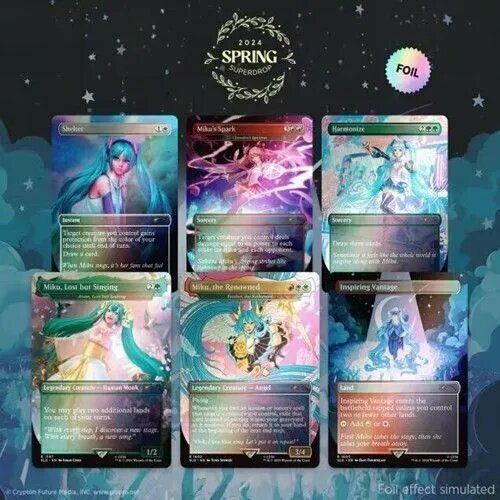 Magic the Gathering: SECRET LAIR X HATSUNE MIKU: SAKURA SUPERSTAR Foil (японский язык)
