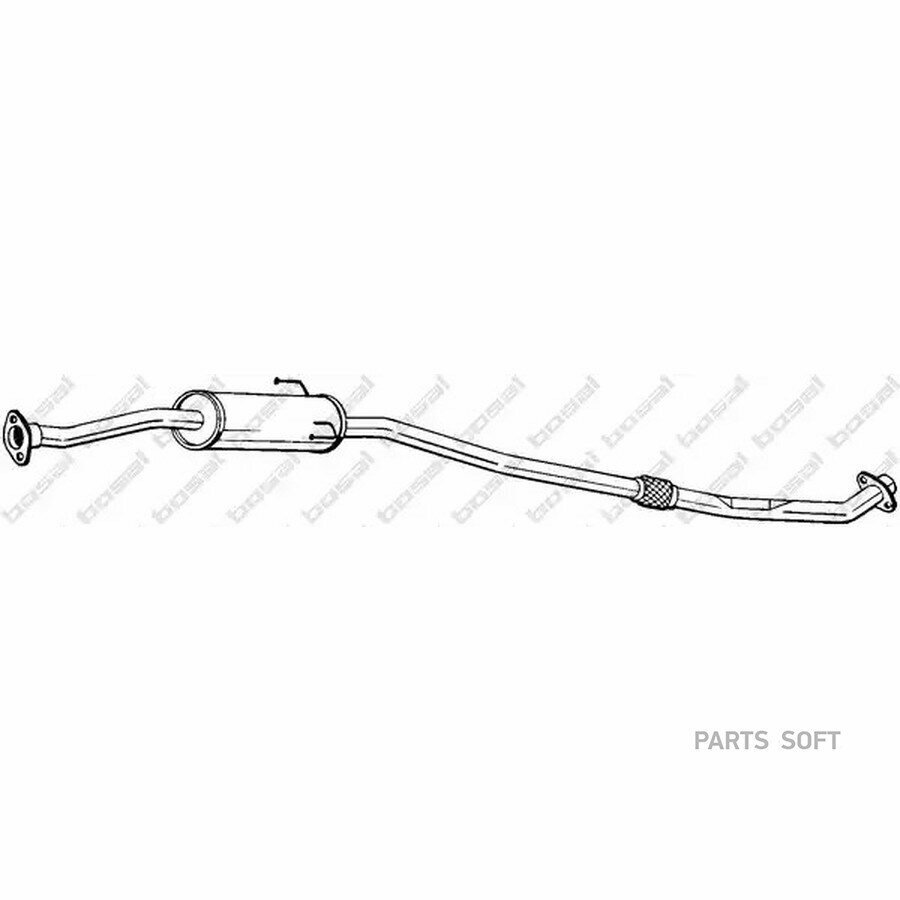 Глушитель TOYOTA Rav 4 (00-05) средняя часть BOSAL от официального дистрибьютора, BOSAL, артикул 291415