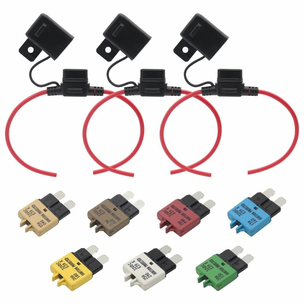 10pcs 32V 30A многоразовый держатель предохранителей с водонепроницаемыми держателями крышек, - Стиль А