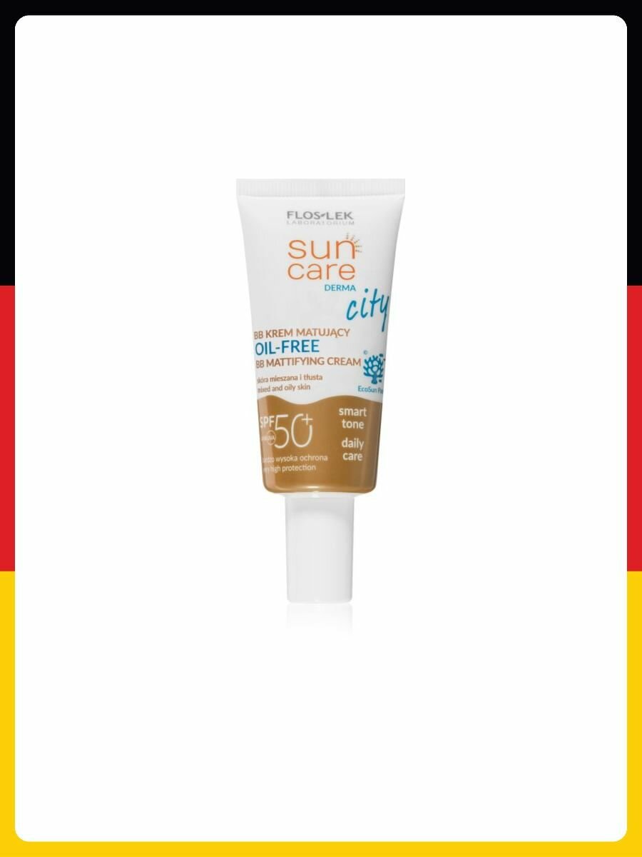 BB-крем FlosLek Laboratorium Sun Care Derma City Mattifying BB Cream Oil-Free SPF 50+, 30 мл