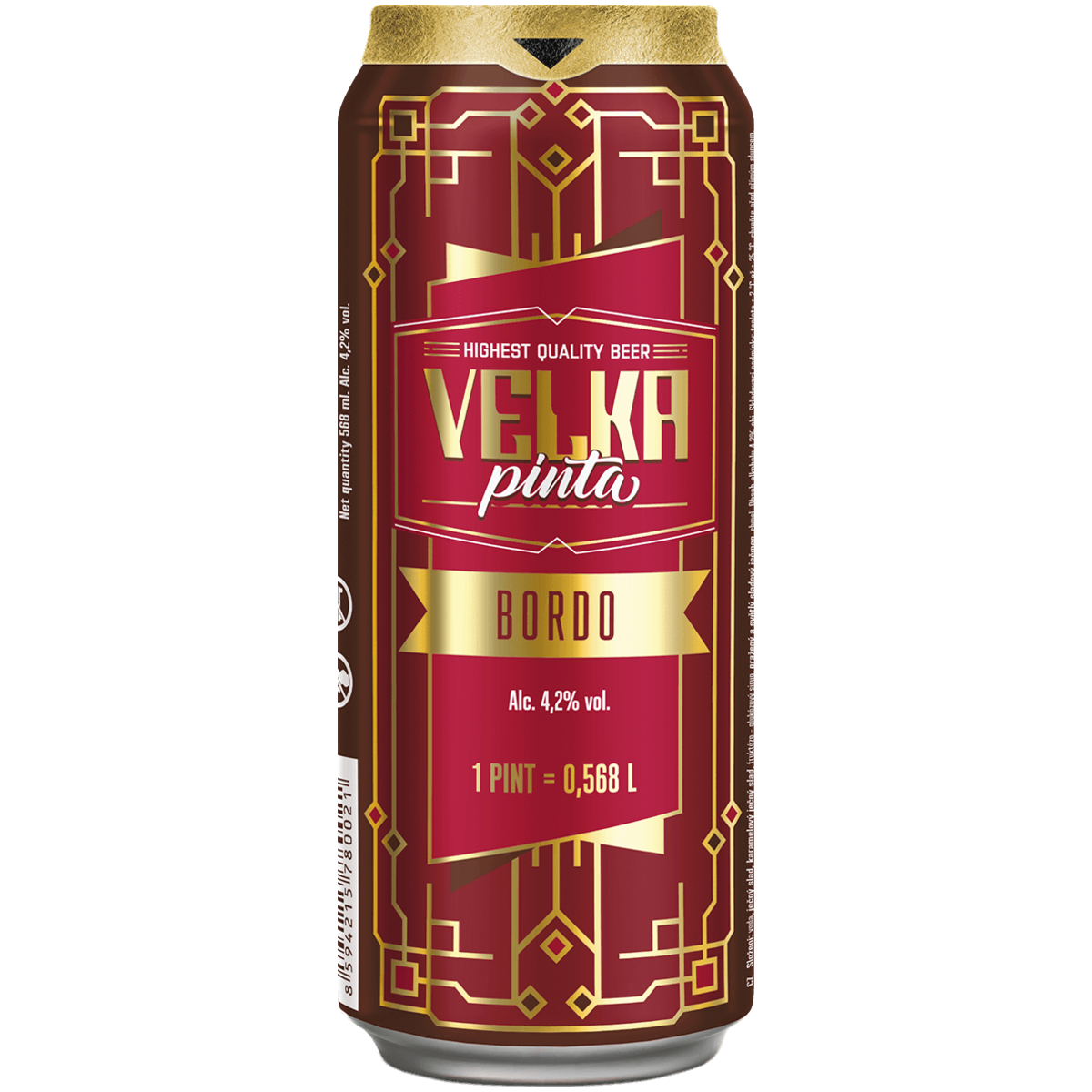 Пиво Velka Pinta Bordo темное 0,568 л ж/б