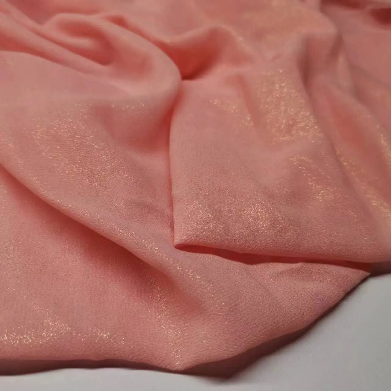 Шифоновая ткань Uuyol бронзовая 92 см Розовый, pink