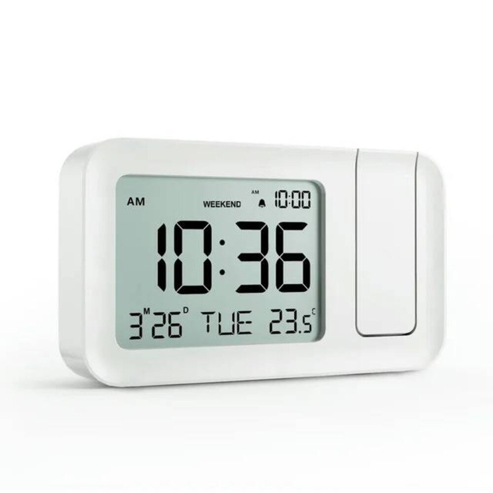 2025 цифровой проекционный будильник с перезаряжаемым светодиодным USB-зарядным устройством, проектор-будильник для офиса, спальни, настольные часы у кровати