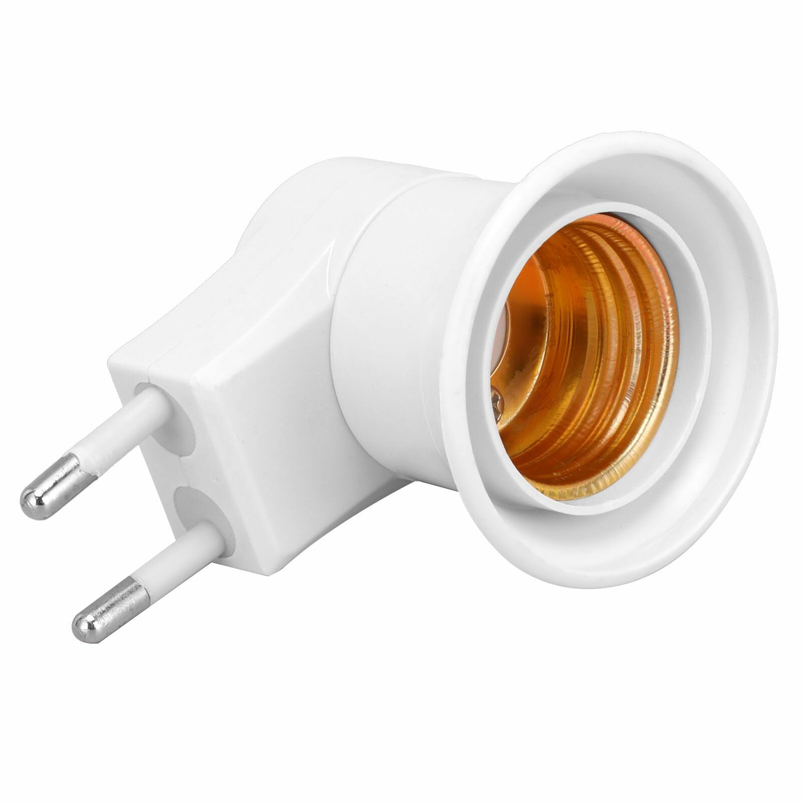 2 шт, переходник для патрона лампы E27 с переключателем, винтовая розетка из ПВХ, цоколь, вилка европейского стандарта, 220 В