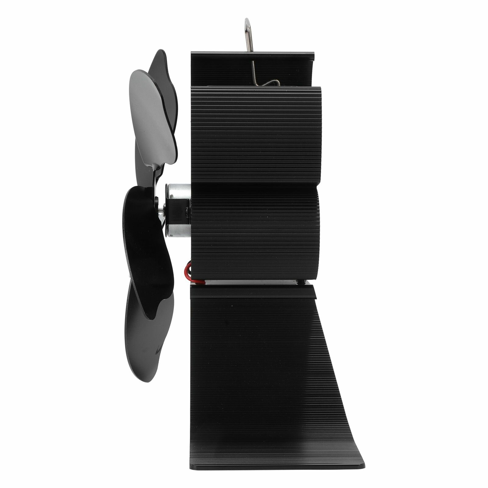 Тепловой вентилятор для камина Черный вентилятор для печи 5 лопастей Тепловая мощность Высокая термостойкость Экологически чистое энергосбережение