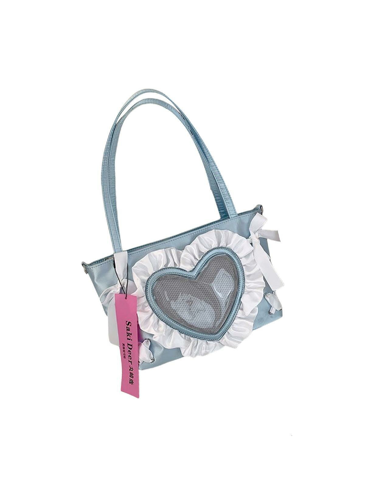 Sweet Bows Itabag Lovely сумка через плечо в форме сердца Сумка через плечо в японском стиле Сумка-мессенджер школьная сумка для студентов