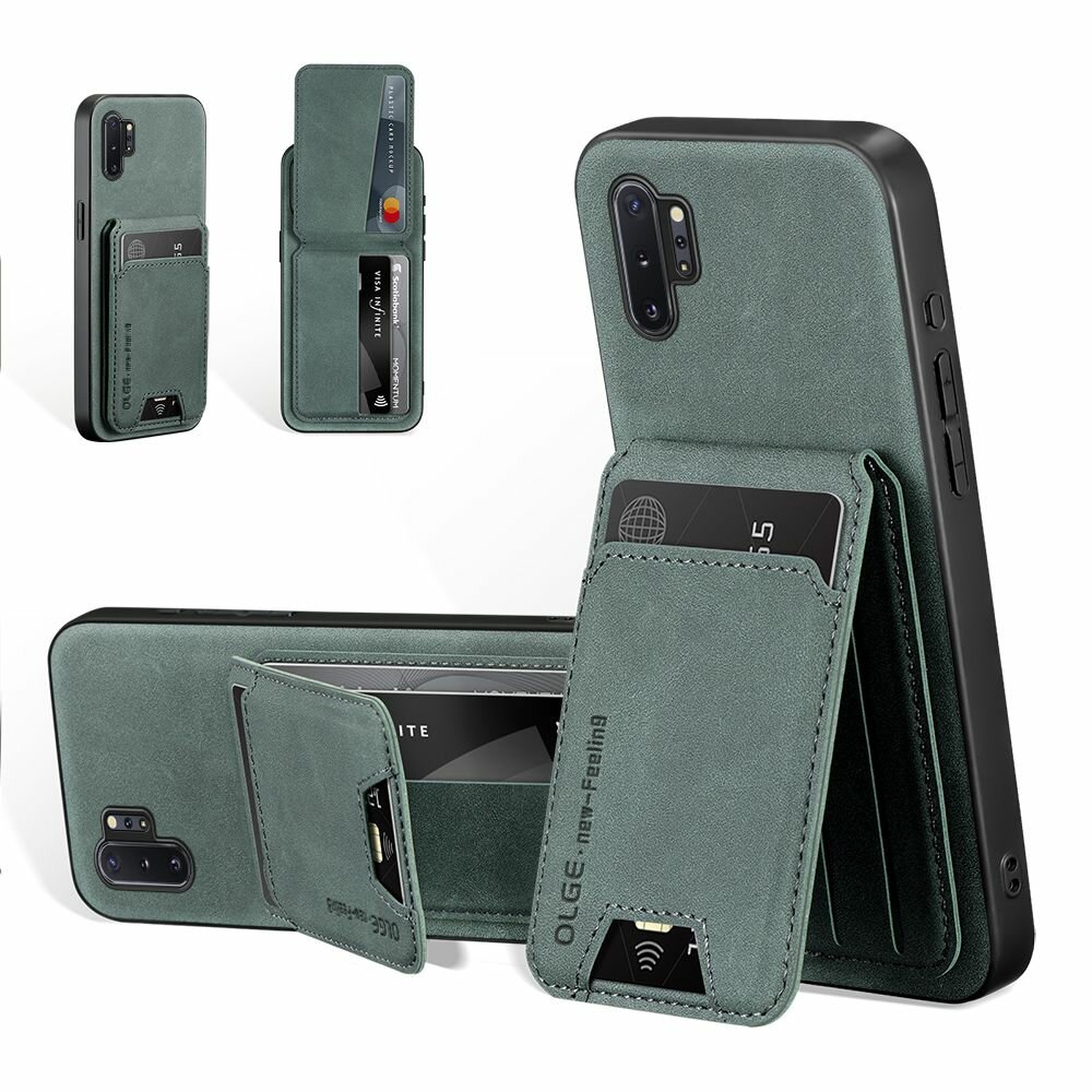 Картхолдер мужской на Samsung Galaxy Note 10+ Plus(Самсунг Нот 10 Плюс) с MagSafe-Чехол бумажник