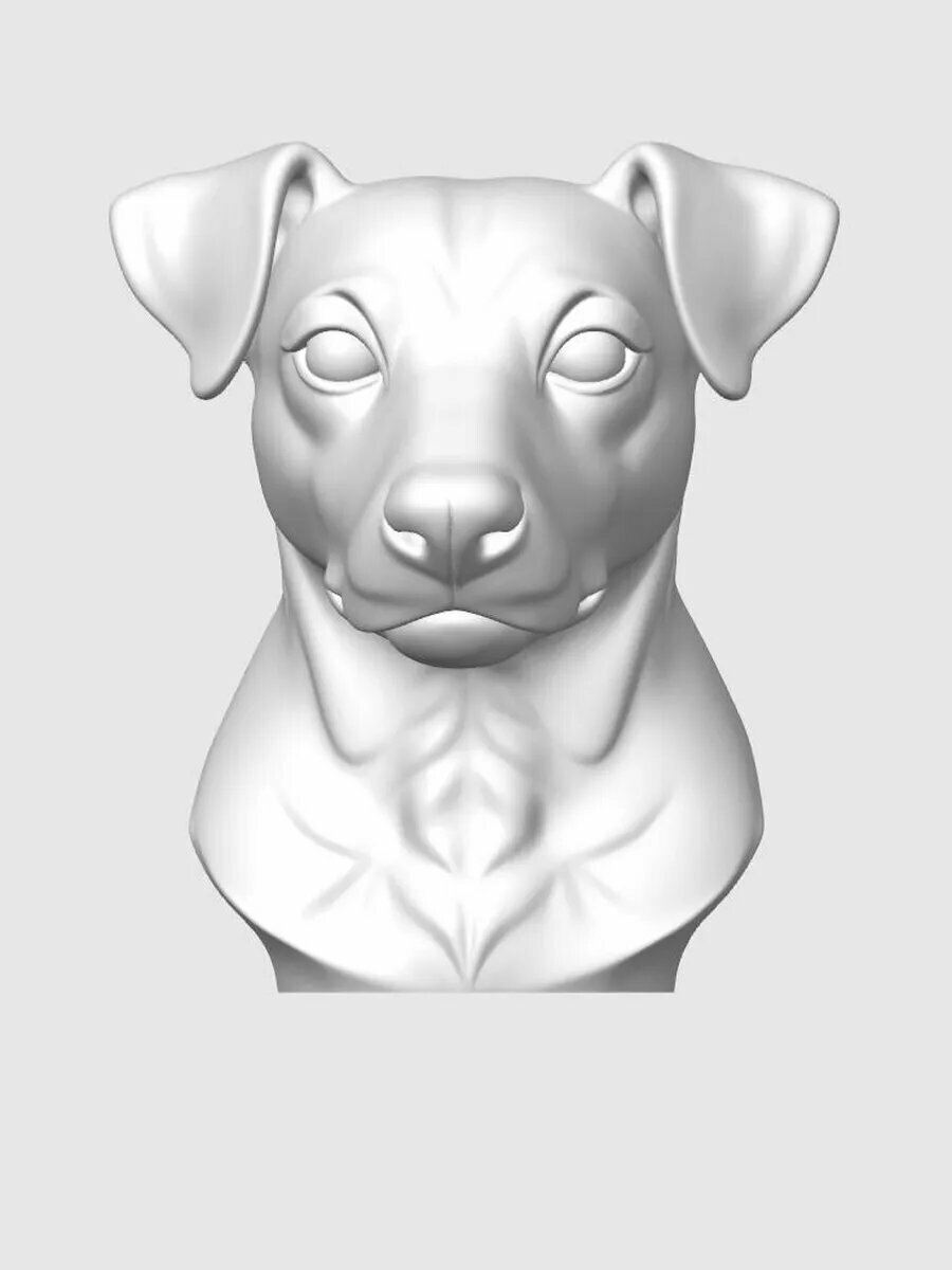 Статуэтка собаки-Джек Рассел(10см, белый матовый)-Верный друг