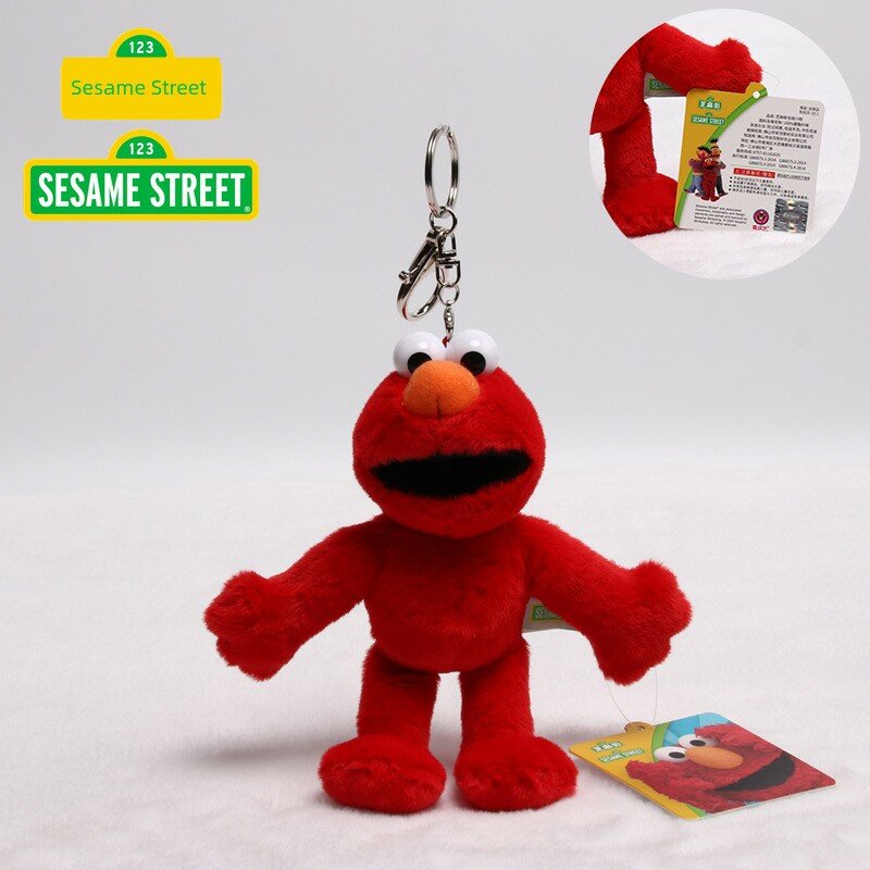 Аутентичный кукла Улица Сезам брелок кулон elmo Big Bird плюшевая игрушка школьная сумка кулон подарок 16 см красный