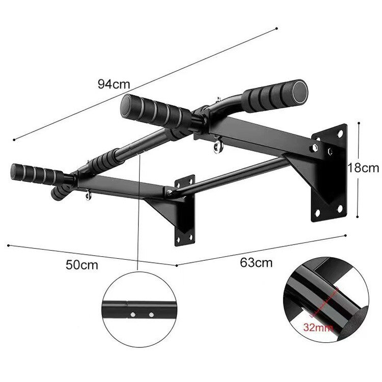 Настенный одинарный и двойной турник для подтягиваний, оборудование для фитнеса, установка на стену, сверление, одинарный турник для домашнего использования