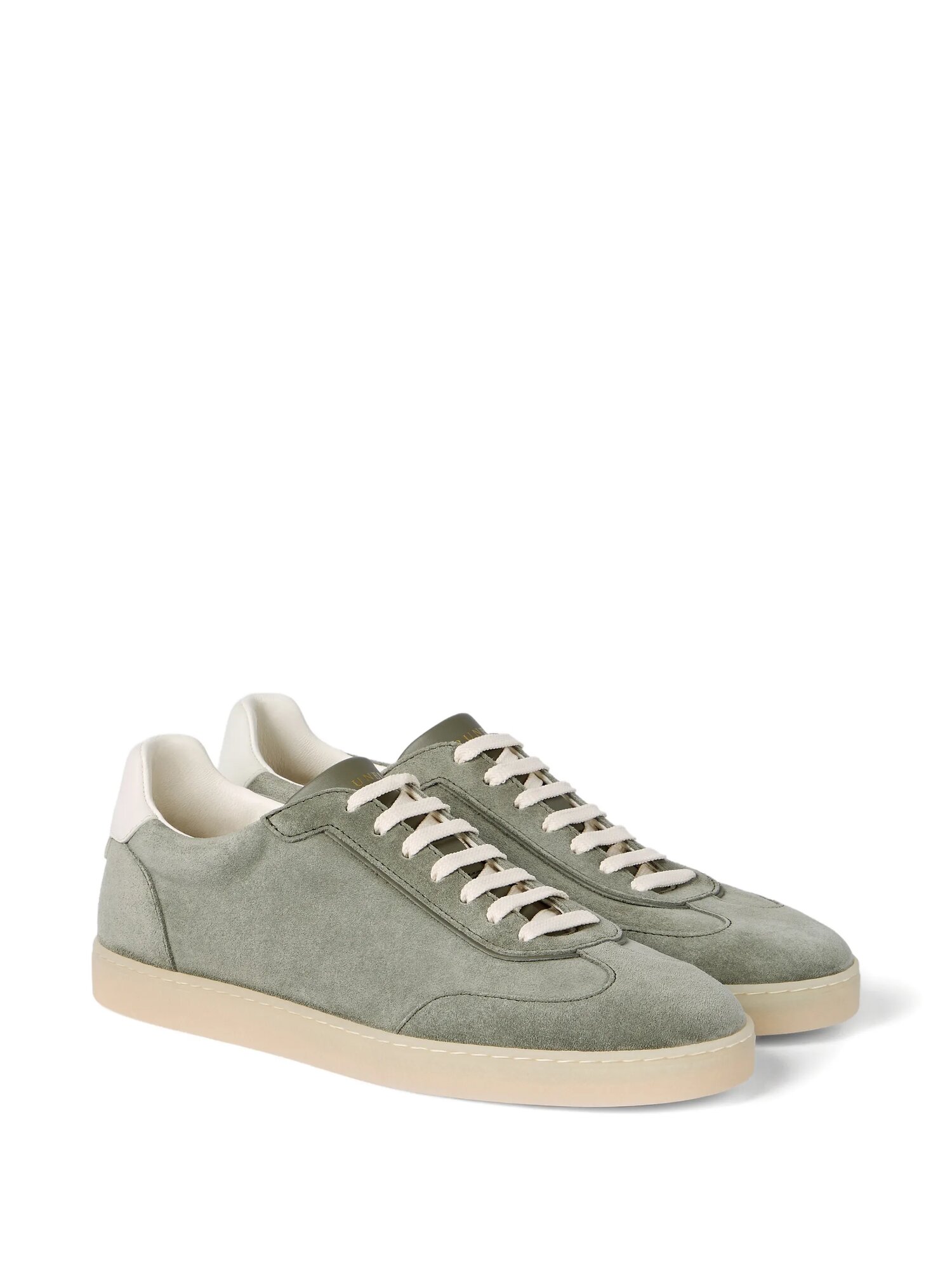 Кроссовки BRUNELLO CUCINELLI Suede sneakers, размер 41, зеленый, — фото 1