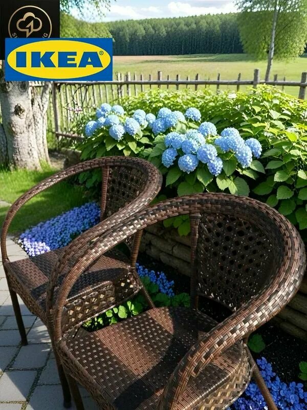 Садовое кресло, Искусственный ротанг (пластик)х47х72 см, 2 шт