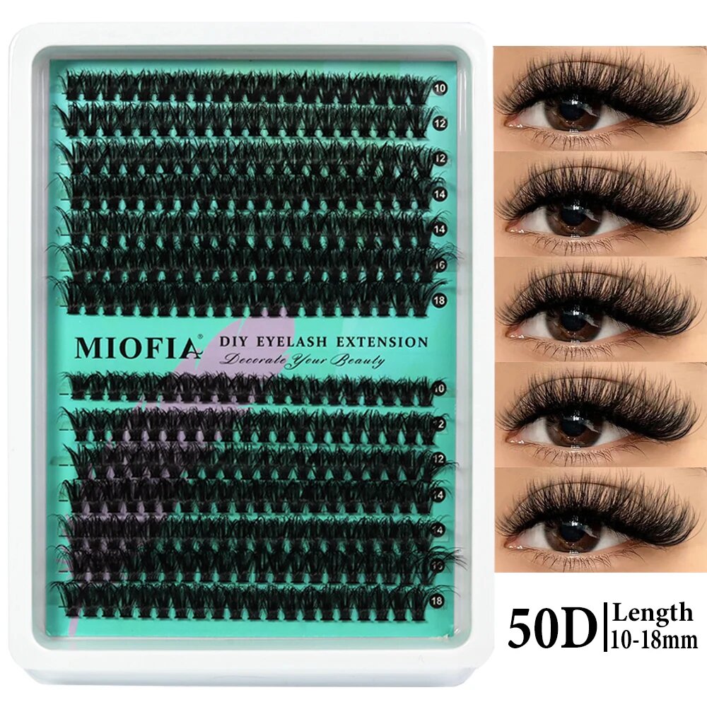 MIOFIA Кластерные ресницы 50D 10-18mm, ZM08