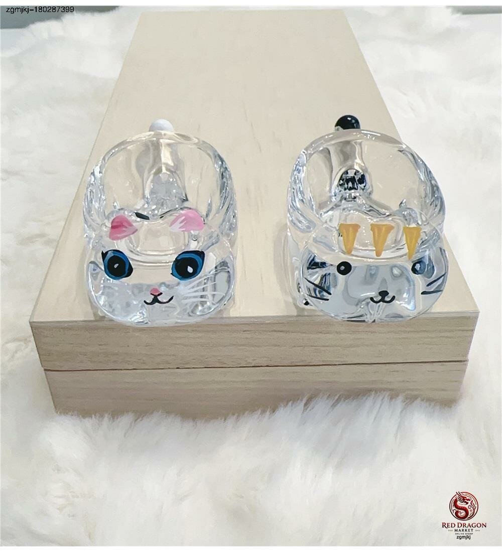 2 шт. Соусница из хрустального стекла в форме кошки 28мл / Подставка для палочек / Палитра для красок