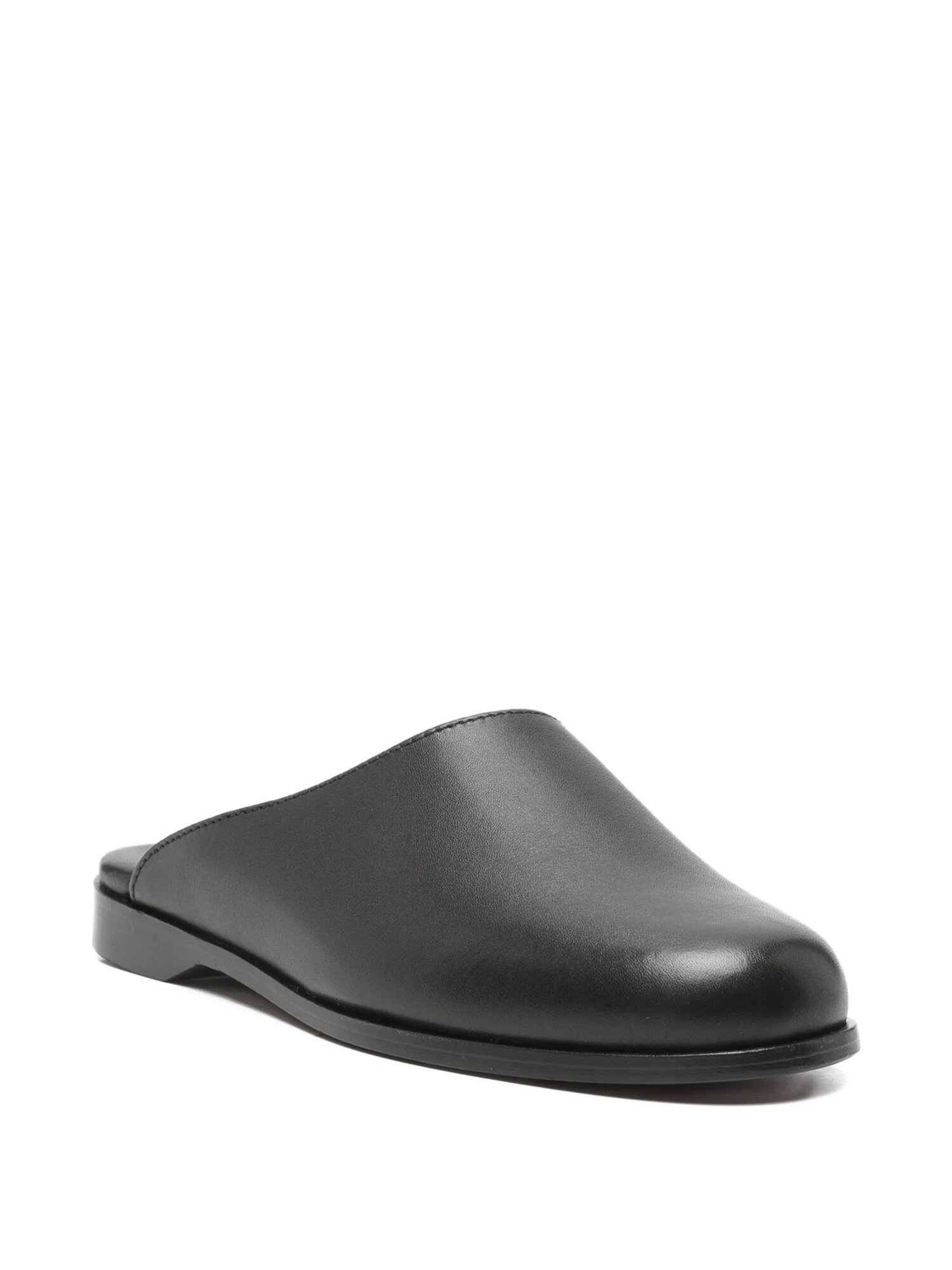 Мюли Sebago Round-toe leather mules, размер 7, black/black — фото 1