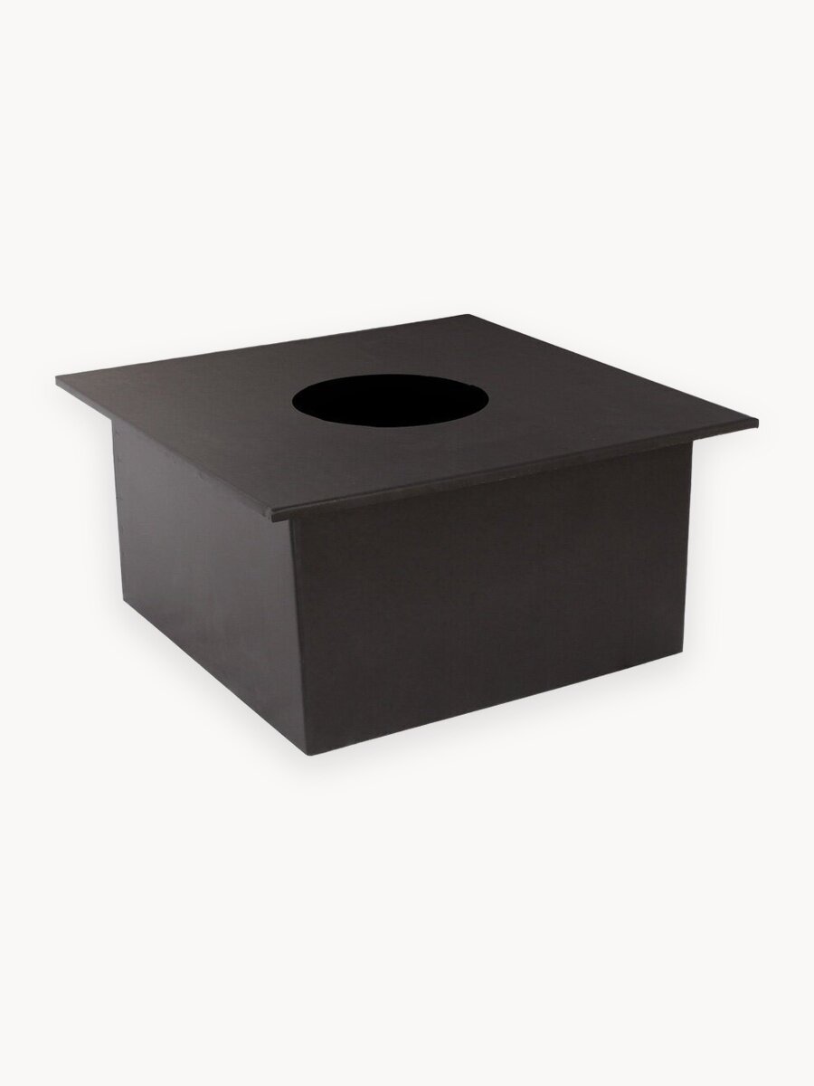 Потолочный проходной узел ППУ LAVA (0,8мм, черный) 450х450мм, Д200