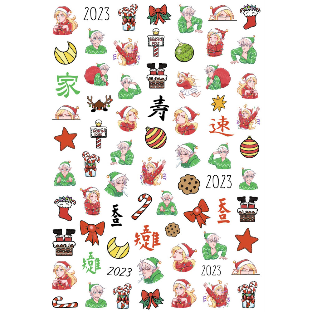 Слайдер-дизайн Crazy Shine Nails mini №1224 НГ Аниме