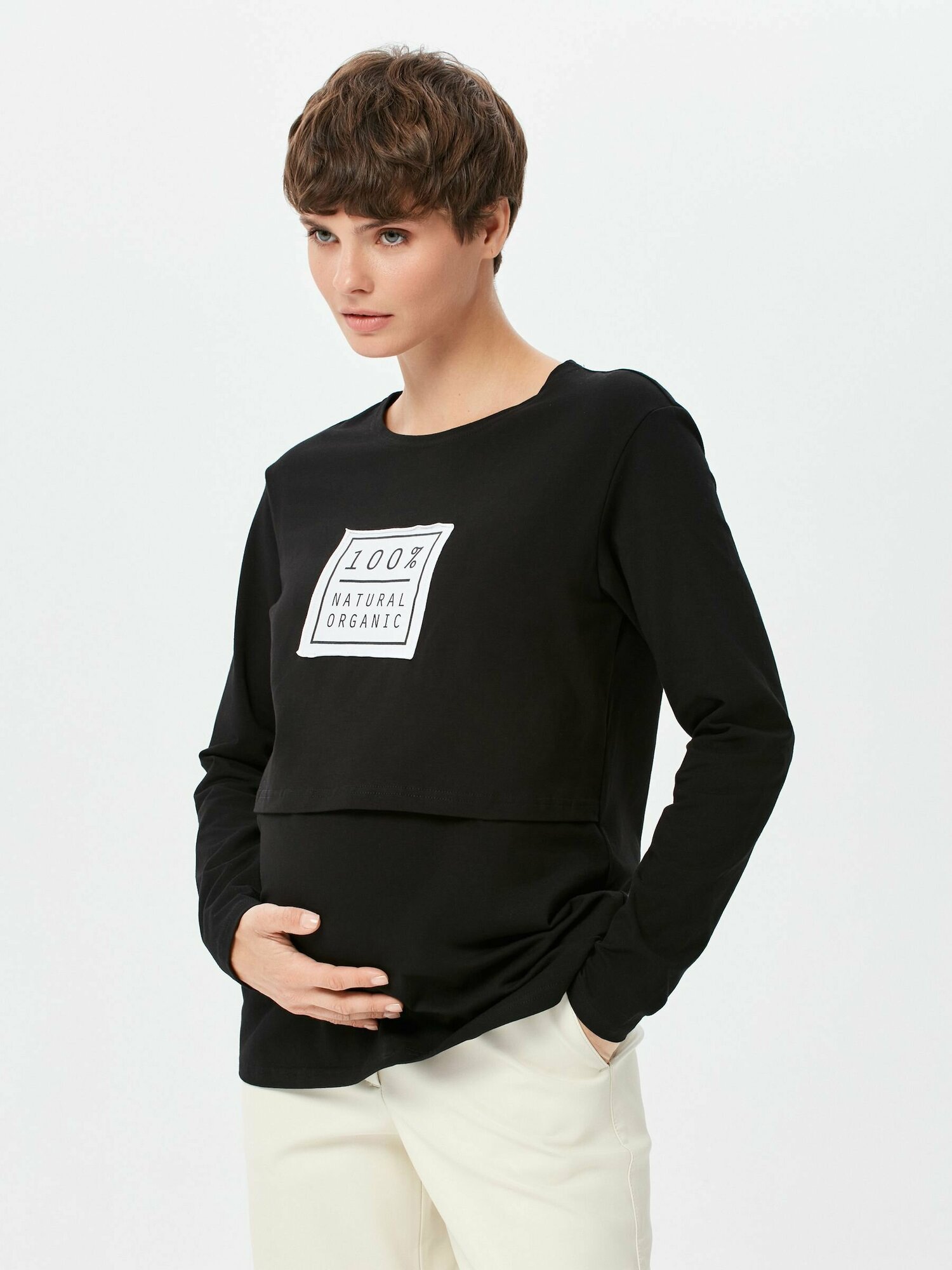 Лонгслив для кормящих мам