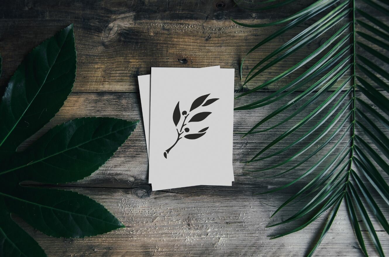 Трафарет Ветка 1 / шаблон пластиковый многоразовый