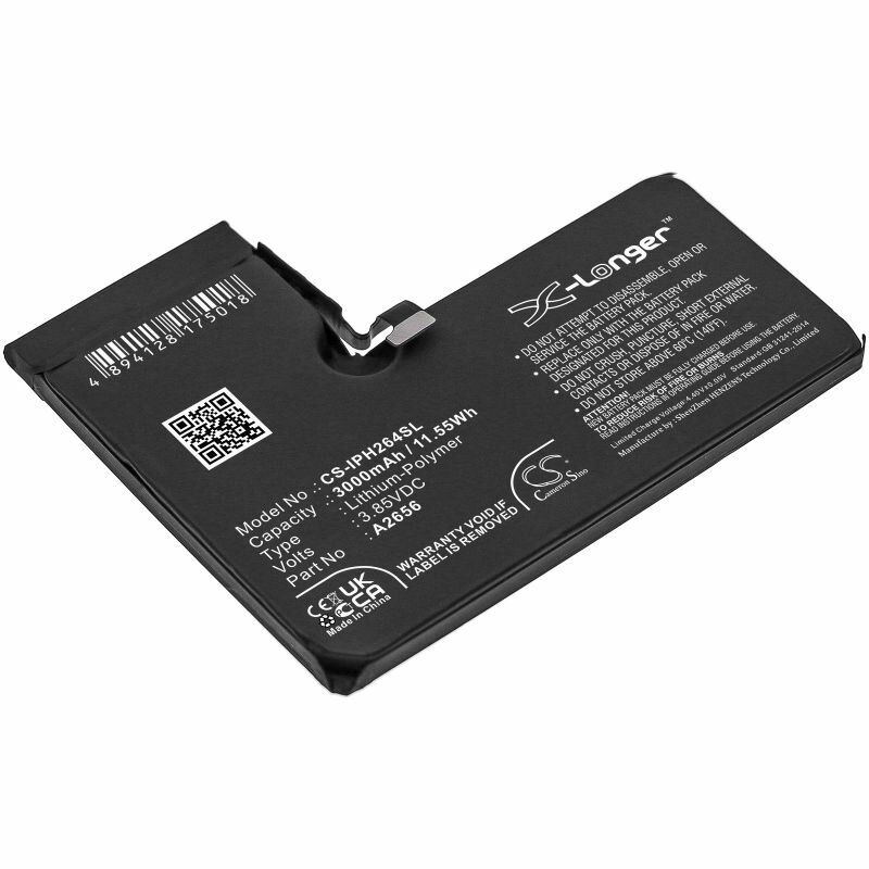 Аккумулятор CameronSino CS-IPH264SL для телефона Apple iPhone 13 Pro 5G, A2640 (A2656) 3000mah / 11.55Wh Li-Polymer