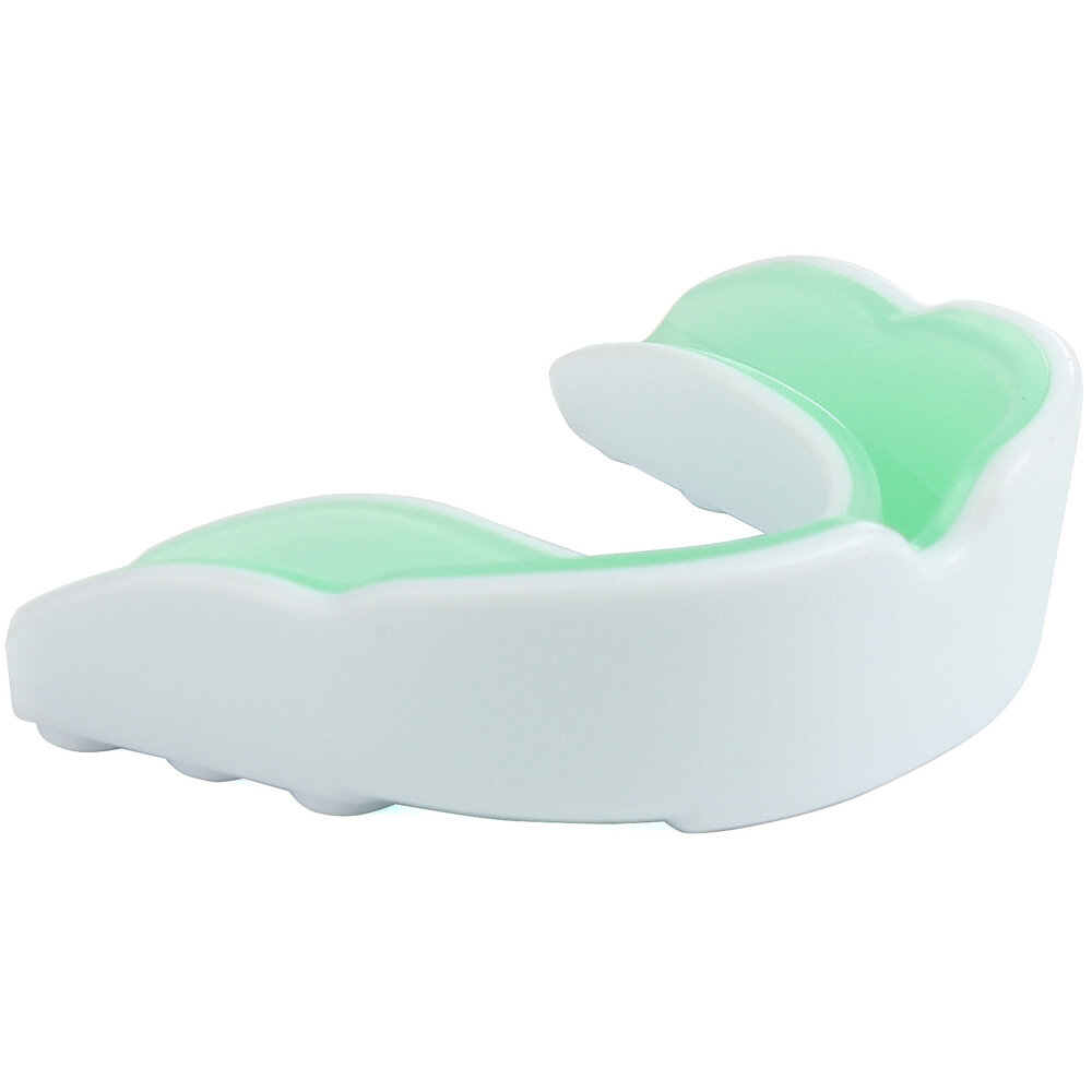 Капа боксерская для зубов одночелюстная взрослая Jabb ECE 1102 SR White/Green (белый/зеленый)