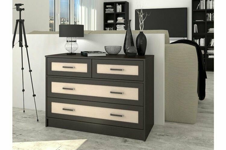 Комод МногоМеб Бонапарт 7 МДФ корпус венге цаво, дуб млечный