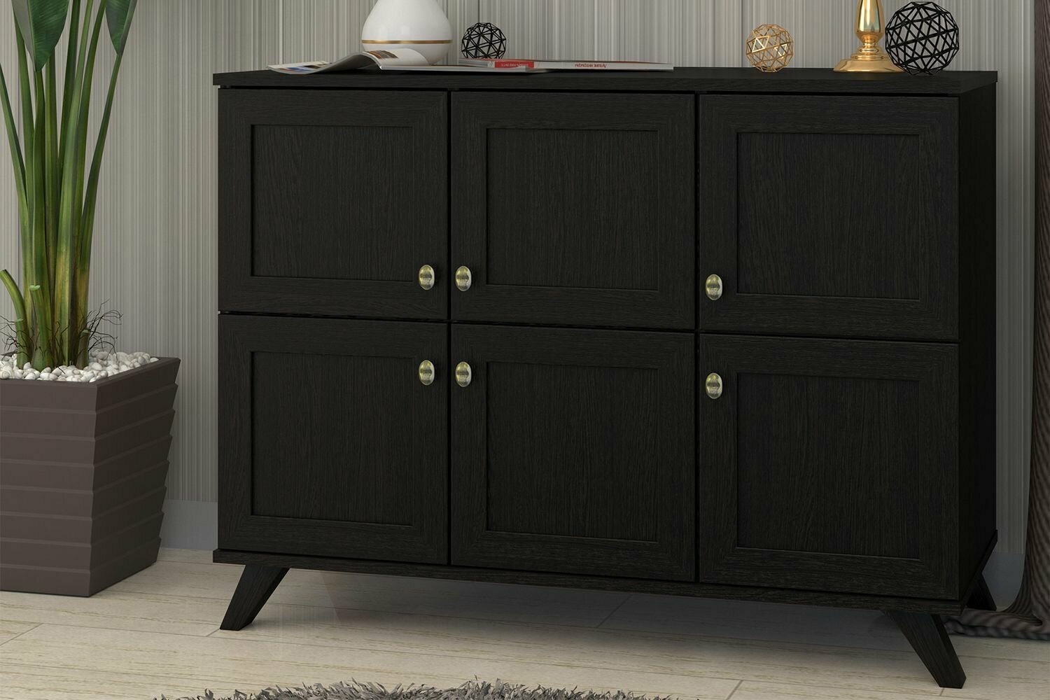 Комод Ренди 33М 102х40х79 венге цаво, рамка квадро МДФ, ножка №1