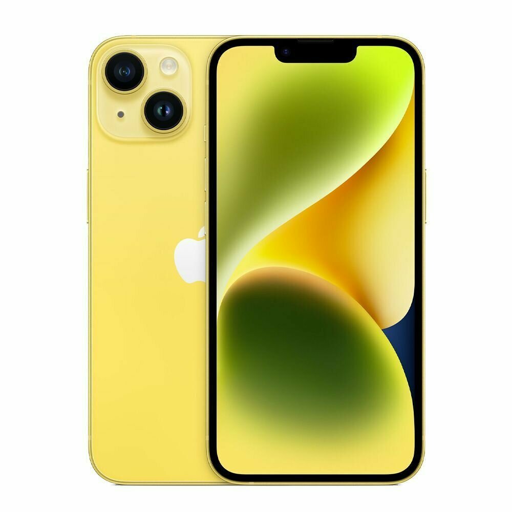Смартфон Apple iPhone 14 128 ГБ, Dual: nano SIM + eSIM, желтый