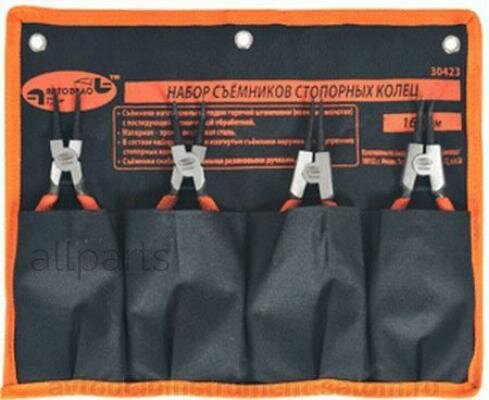 Автодело 30423 Набор съемников 160 мм . стопорных колец 4 предмета АвтоDело 30423