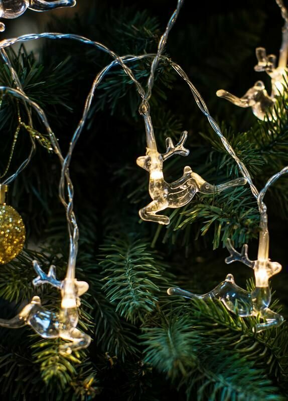 Гирлянда светодиодная «Олени» 5х4х0.5см 10LED акрил тепл. бел. Космос KOC_GIR-B114