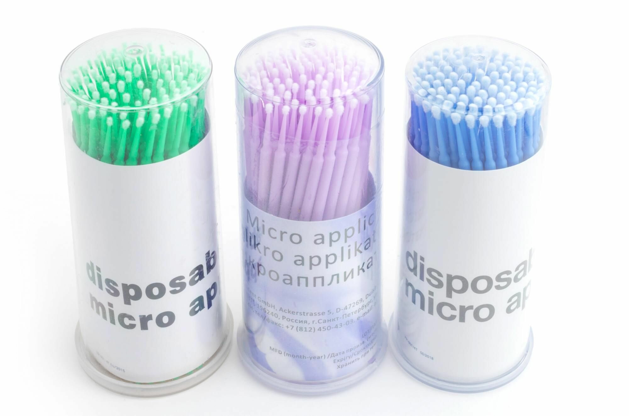 Микробраши в баночке 100 шт, зеленые