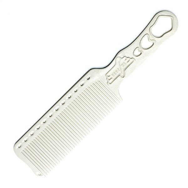 Расческа для стрижки под машинку Y.s.park s282 white, slim type, 24 см, белая