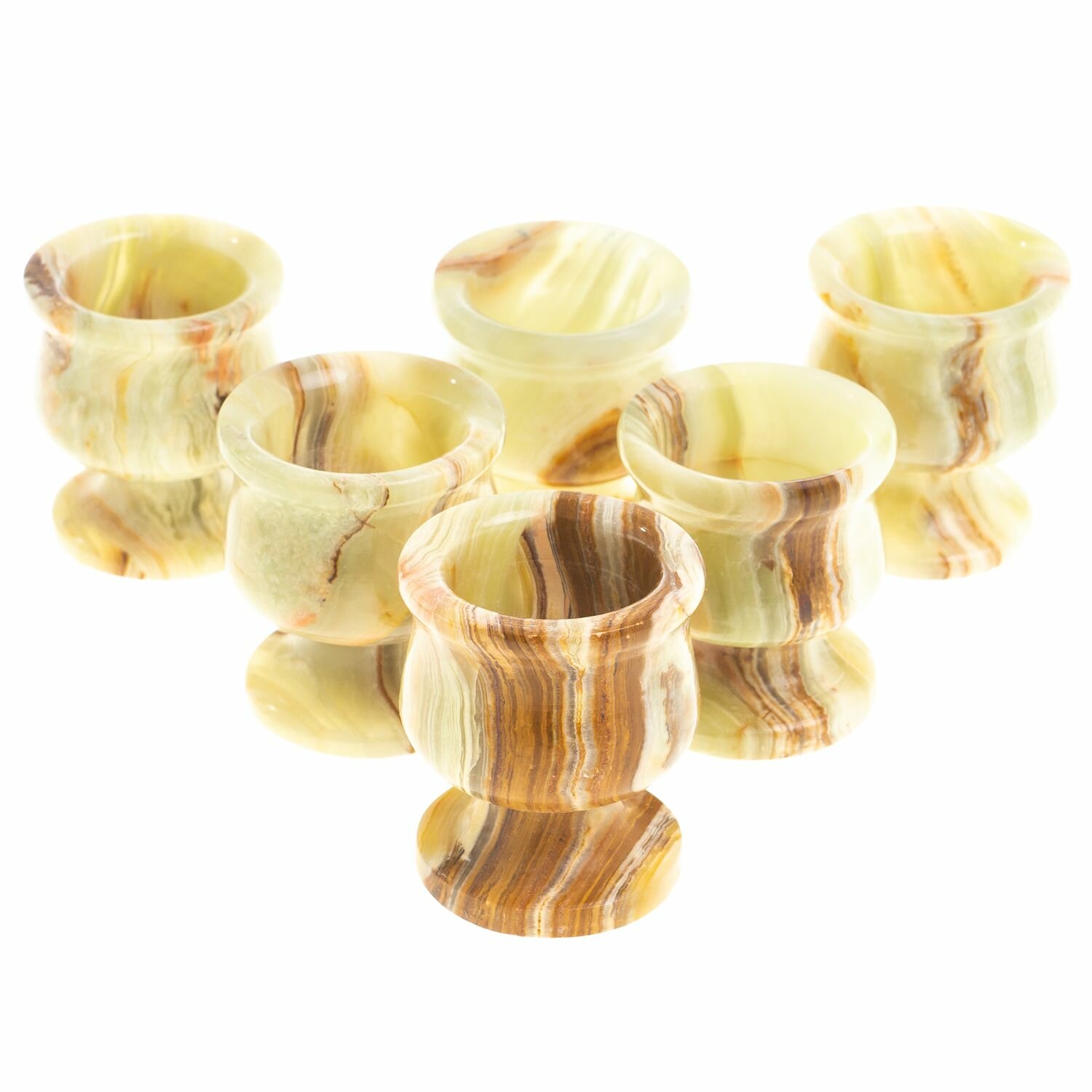 Набор рюмок из оникса 6 шт 20 мл 3,8х4,5см в коробке (1,5х2) 121913