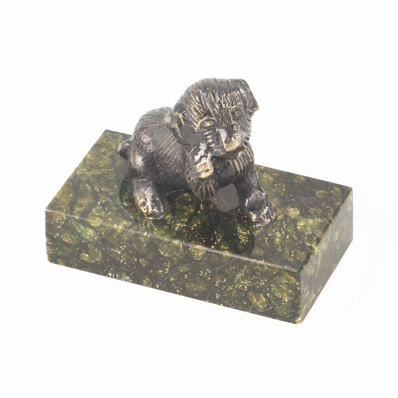 Статуэтка из бронзы и змеевика "Собачка малая №9" 118757