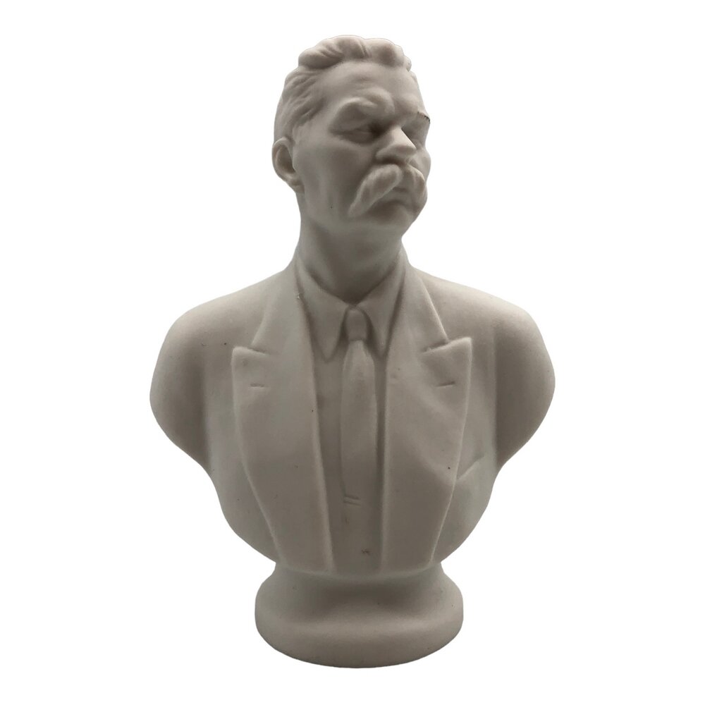 Фарфоровый бюст "Максим Горький" 1950-1959 гг, ЛФЗ, СССР