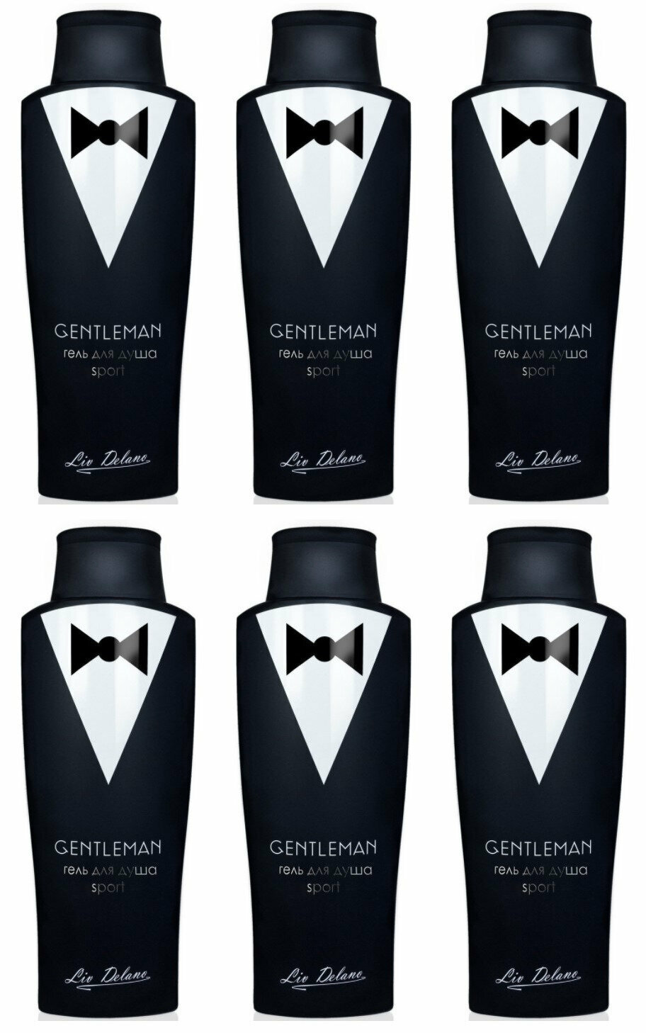LIV DELANO Гель для душа GENTLEMAN Sport, 300 г,6 шт