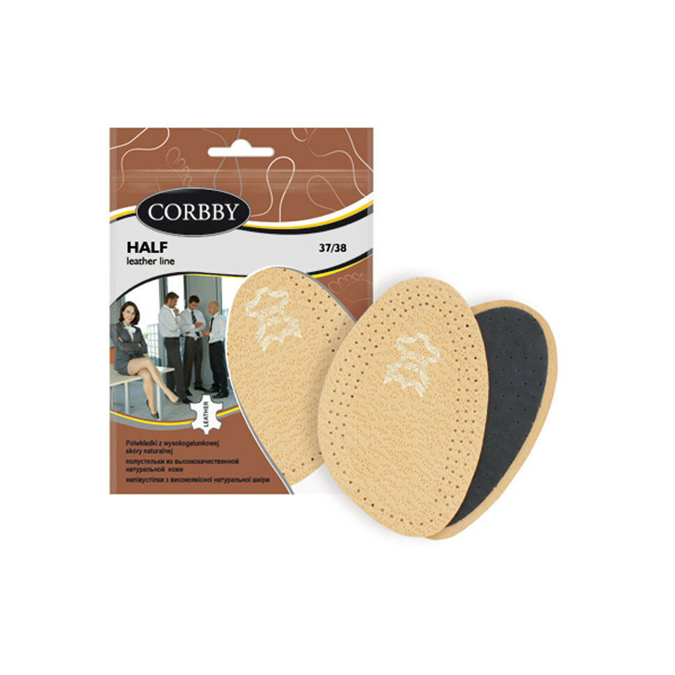 Полустельки стандартные CORBBY Half из натуральной кожи, телесные. (39-40)