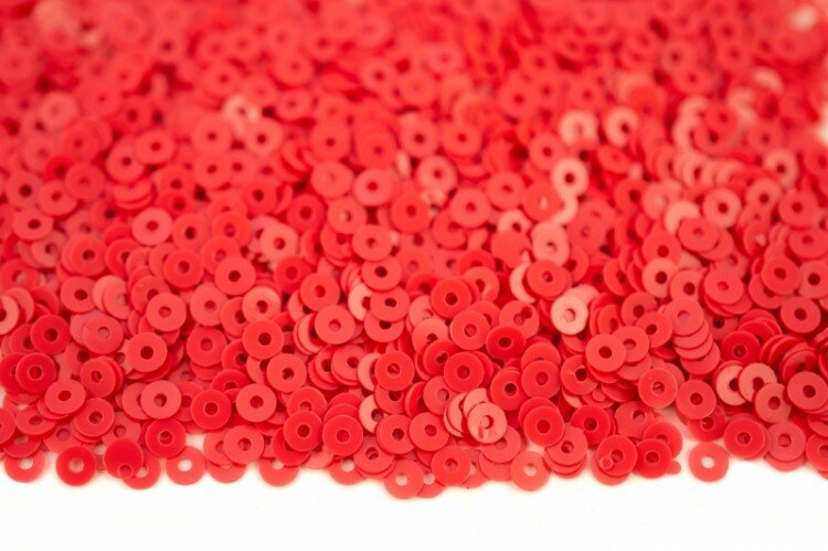 Пайетки круглые 3мм плоские, цвет 40 розовый, пластик, 1022-068, 10 грамм