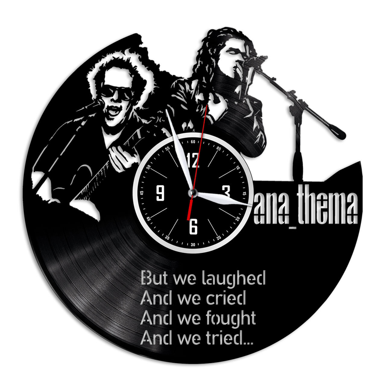 Anathema - настенные часы из виниловой пластинки, диаметр 30 см