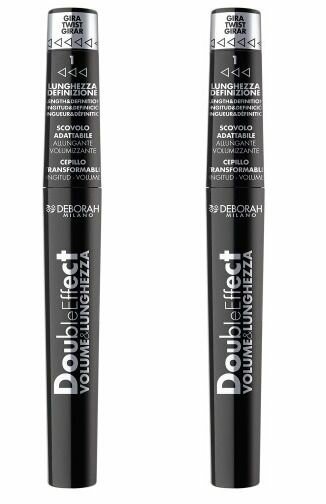 Тушь для ресниц двойной эффект, Deborah Milano, Mascara Double Effect, тон черный, 8 мл, 2 шт