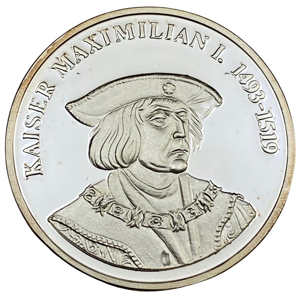 Германия, настольная памятная медаль "Немецкие князья и короли. Максимилиан I" 2005 г.