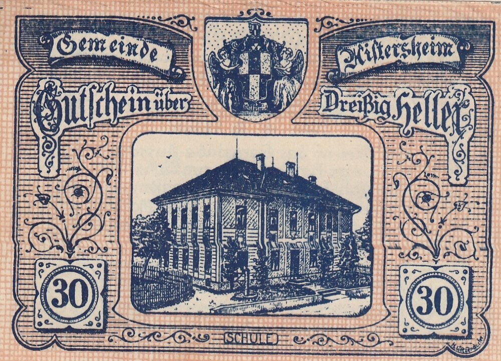 Австрия, Айстерсхайм 30 геллеров 1920 г. (№1)