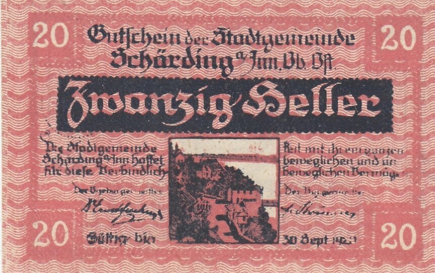 Австрия, Шердинг 20 геллеров 1920 г.