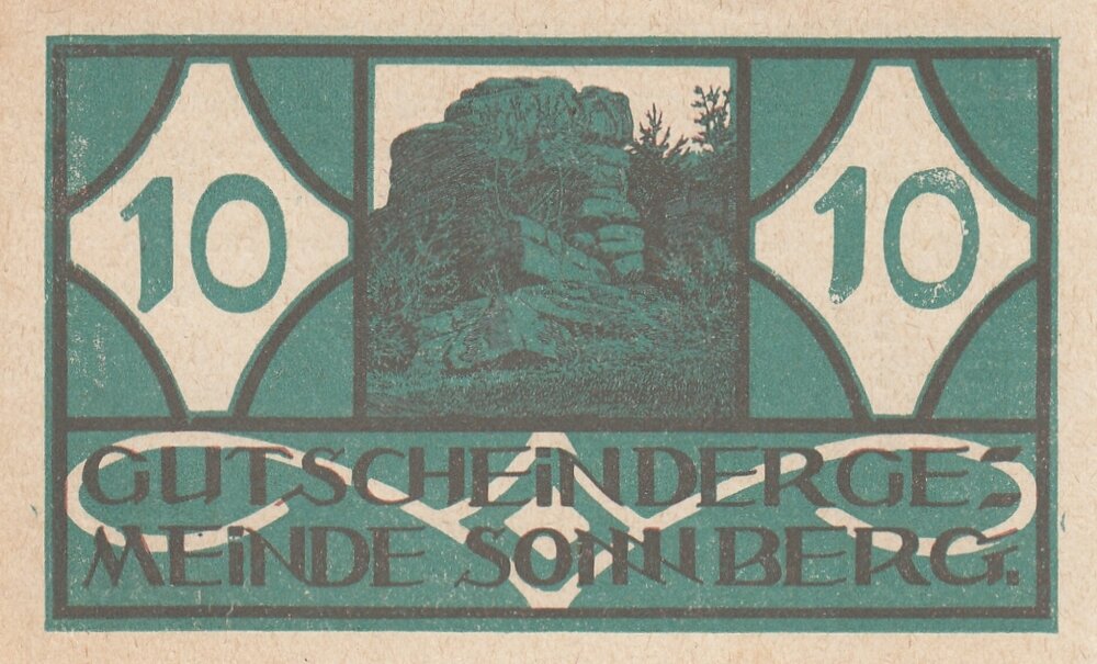 Австрия, Зоннберг 10 геллеров 1914-1920 гг.