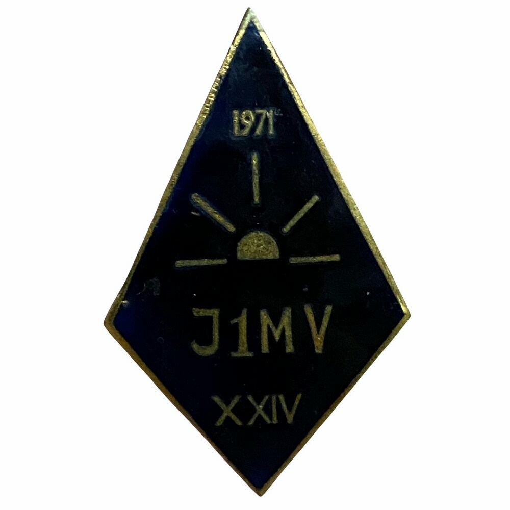 Знак "Об окончании школы. J1MV XXIV" СССР Латвия 1971 г.