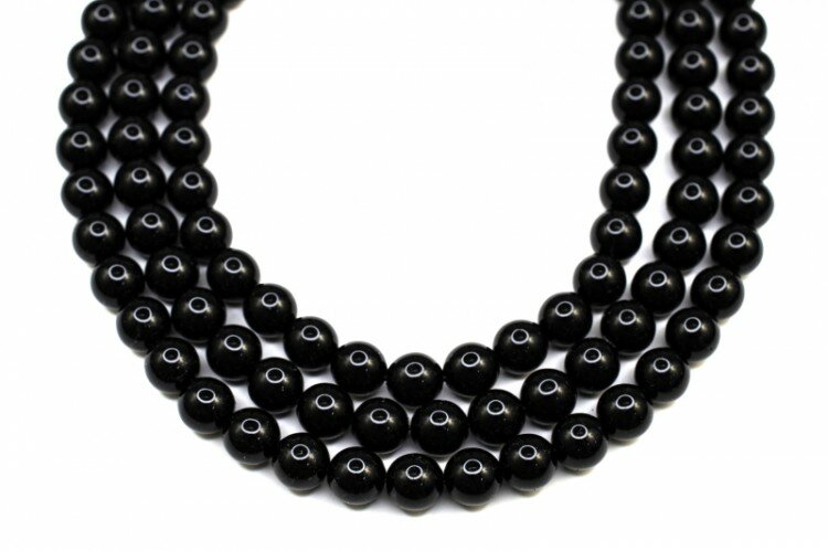 Жемчуг Preciosa, цвет 70449 черный, 8мм, 10шт
